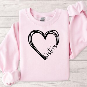 Doodle Sisters Heart SVG: Hand-drawn Design (digital Download) - Etsy