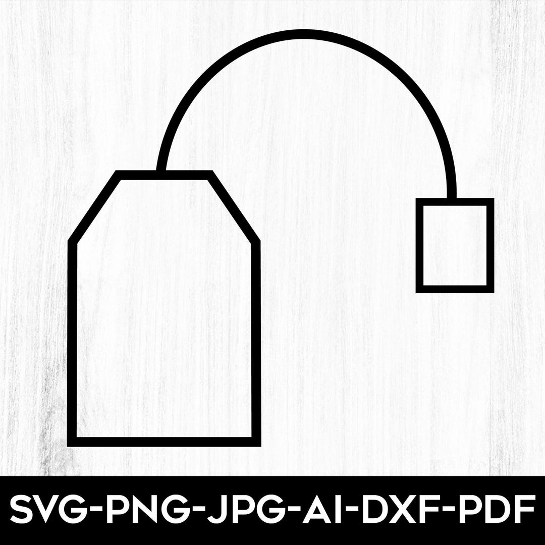 Tea Bag SVG, Tea Bag Silhouette, Plant Svg, Tea Bag Clipart, Tea Bag ...