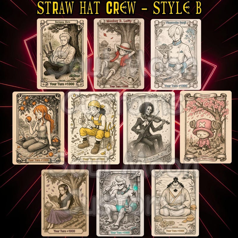 One Piece 10 Don Cards - Etsy