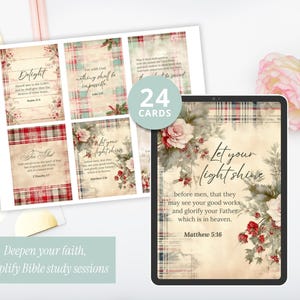 Vintage Christmas Scripture Cards: KJV Bible Verses (printable) - Etsy