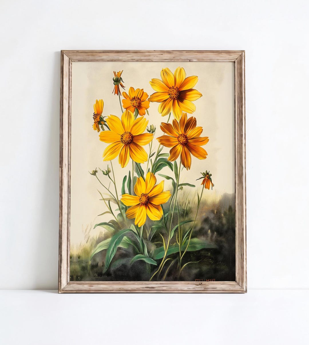 Yellow Flowers Wall Art | Digital Download - Etsy