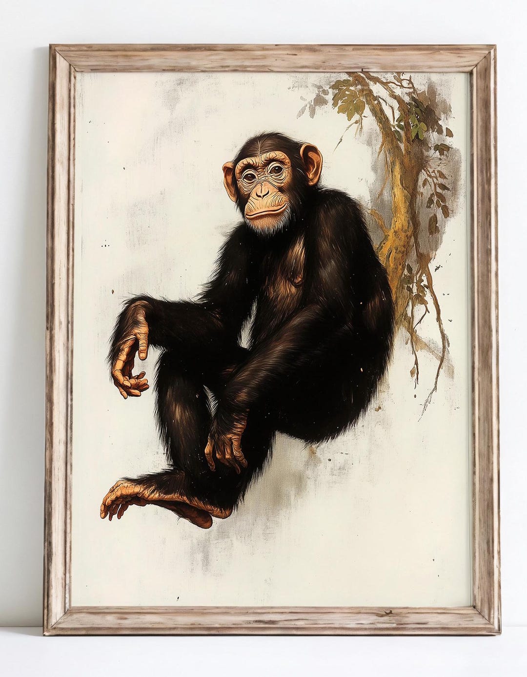 Realistic Chimpanzee Wall Art | Digital Download - Etsy