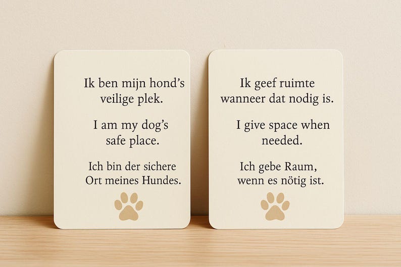 30 Printable Dog Affirmation Cards – Mindful Wisdom In 3 languages ...