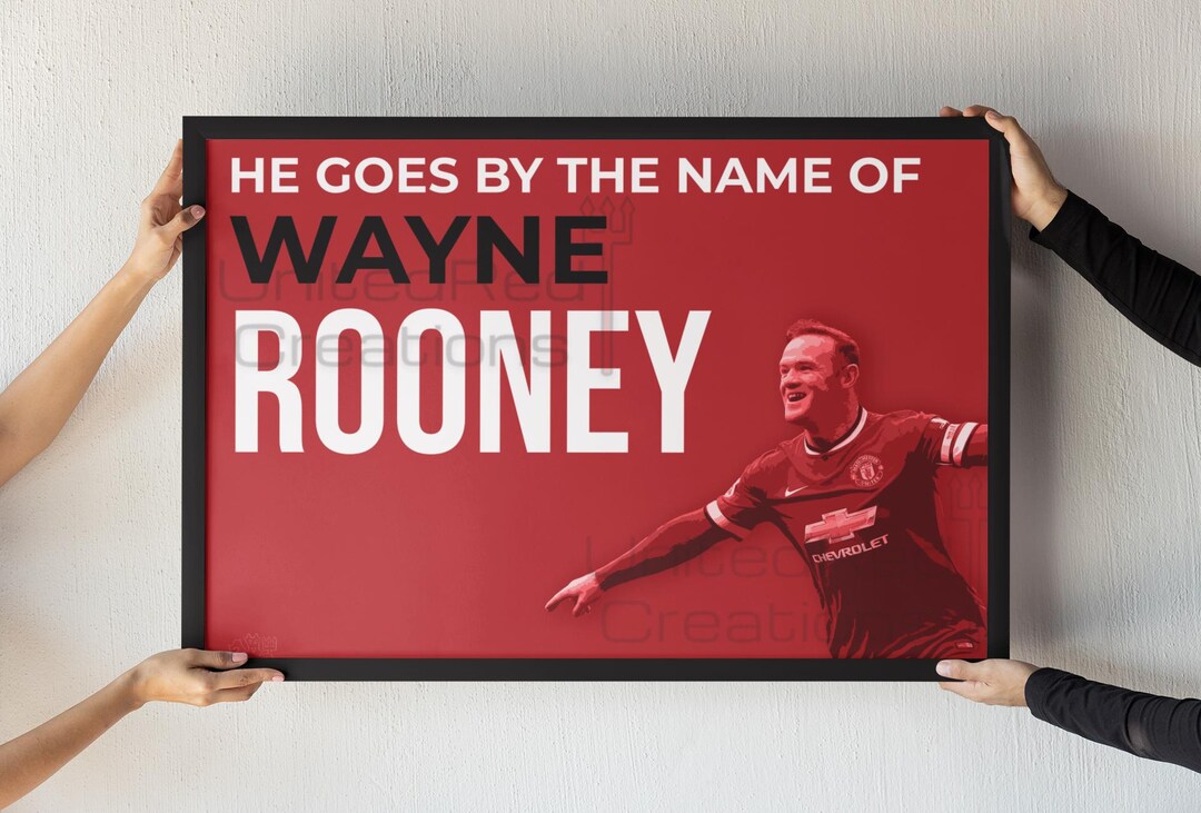 Wayne Rooney Name Chant MUFC - Digital Poster - Wall Art - Gift- High ...