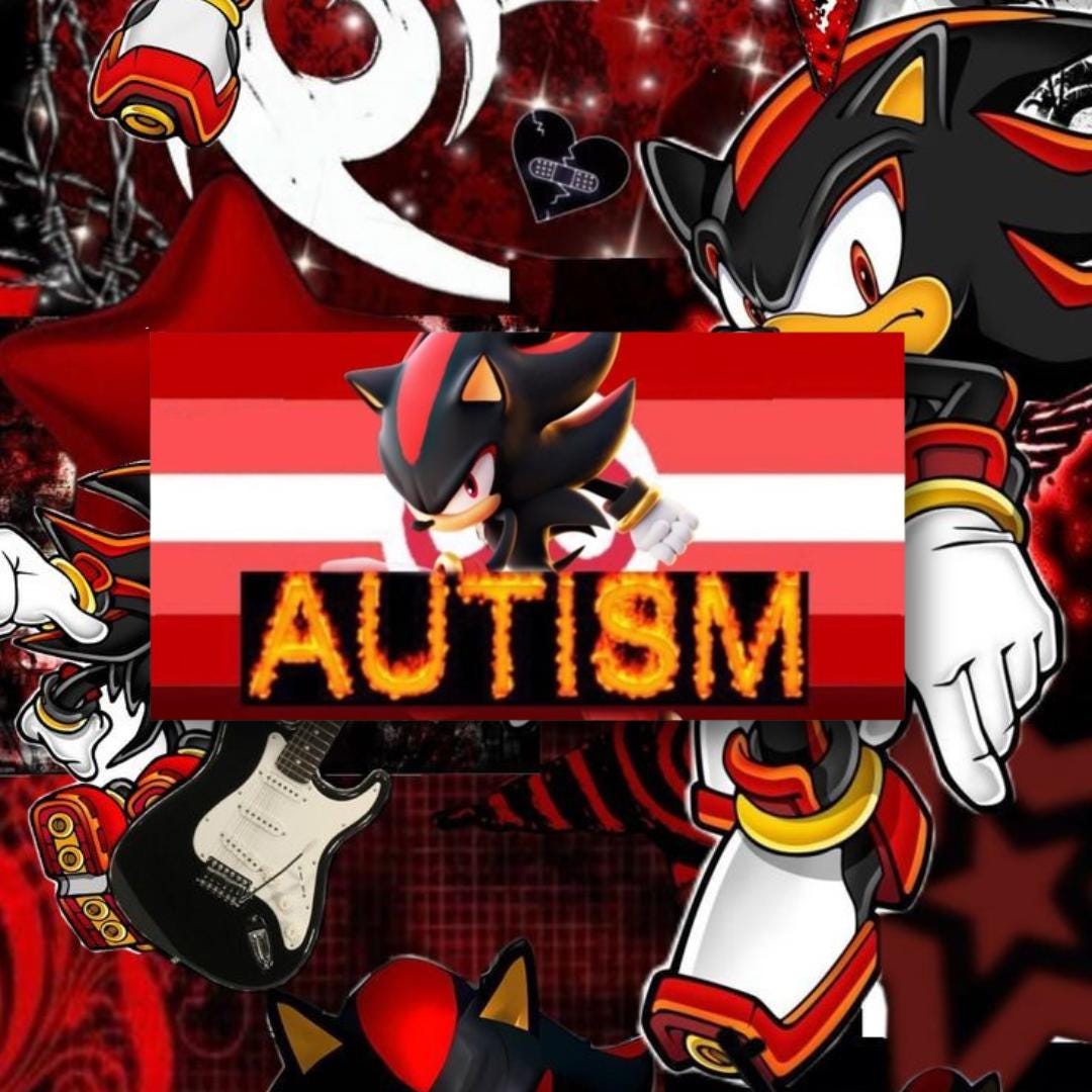 Funny Shadow the Hedgehog Autism Bumper Sticker, Car Decal, Laptop ...