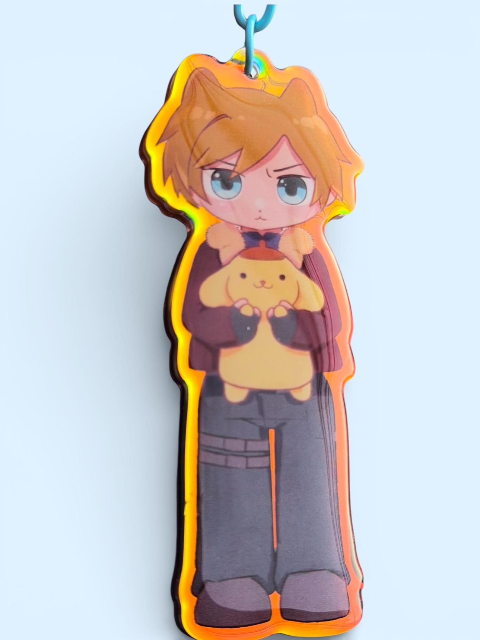 Leon Kennedy Vs Pompompurin Fanart Acrylic Keychain Inspired by ...
