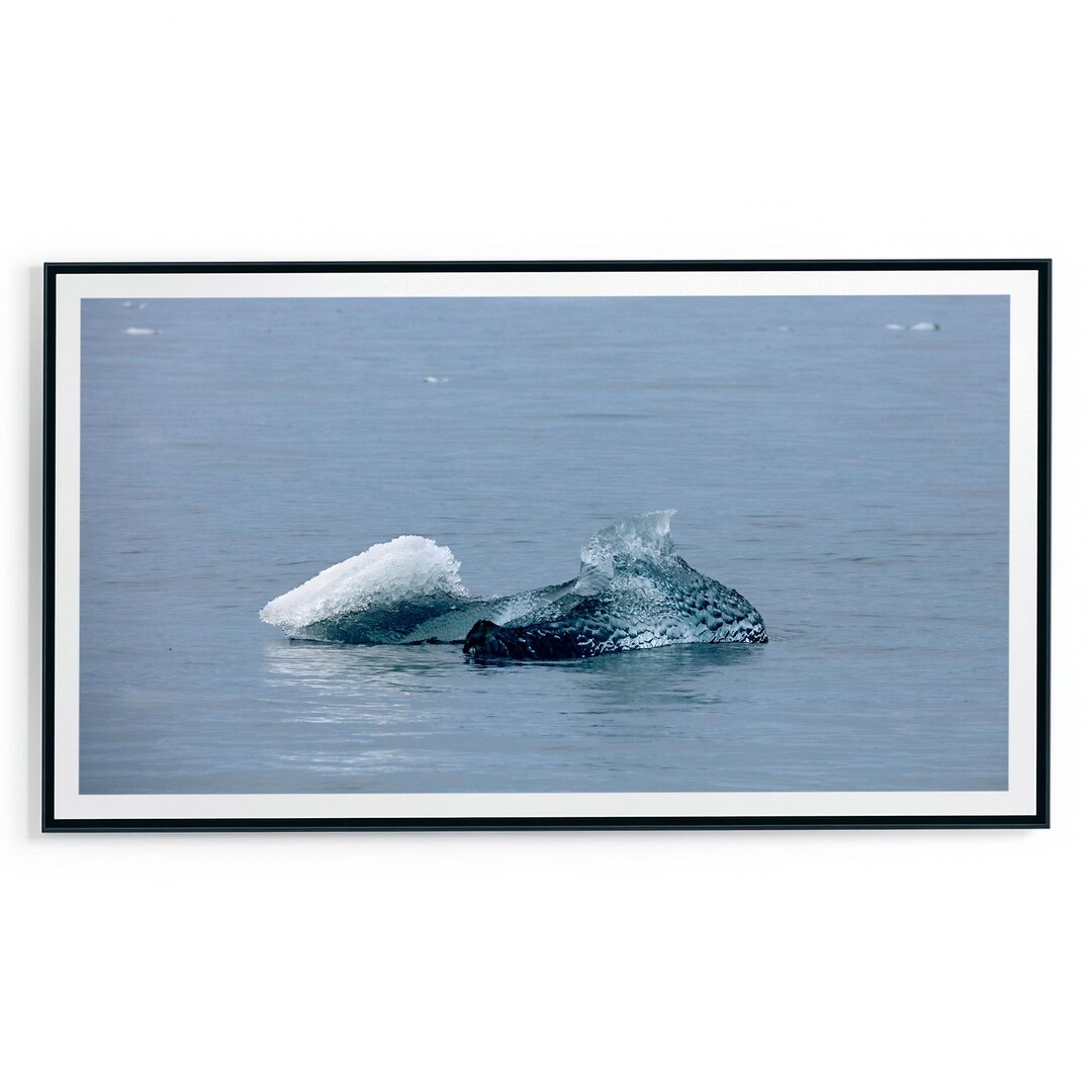 Fish-shaped Iceberg in Arctic Waters, Frame TV 4K Digital Coastal Wall ...