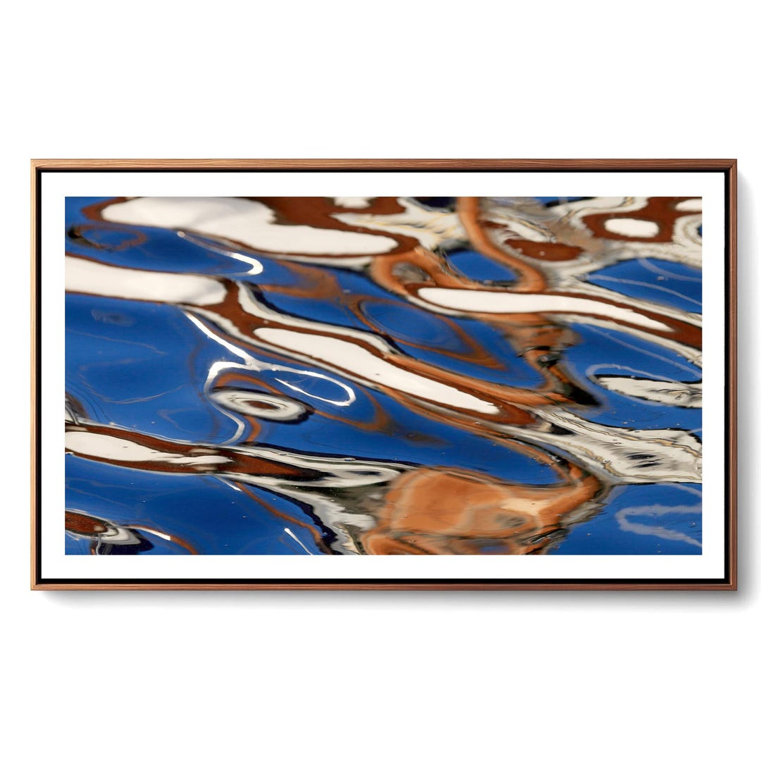 Abstract Water Reflections – Natural Liquid Art for TV Decor, Organic ...