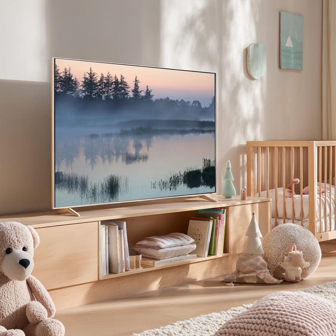 Nordic Lake 8K TV Art | Misty Forest Reflection for Smart TV OLED ...