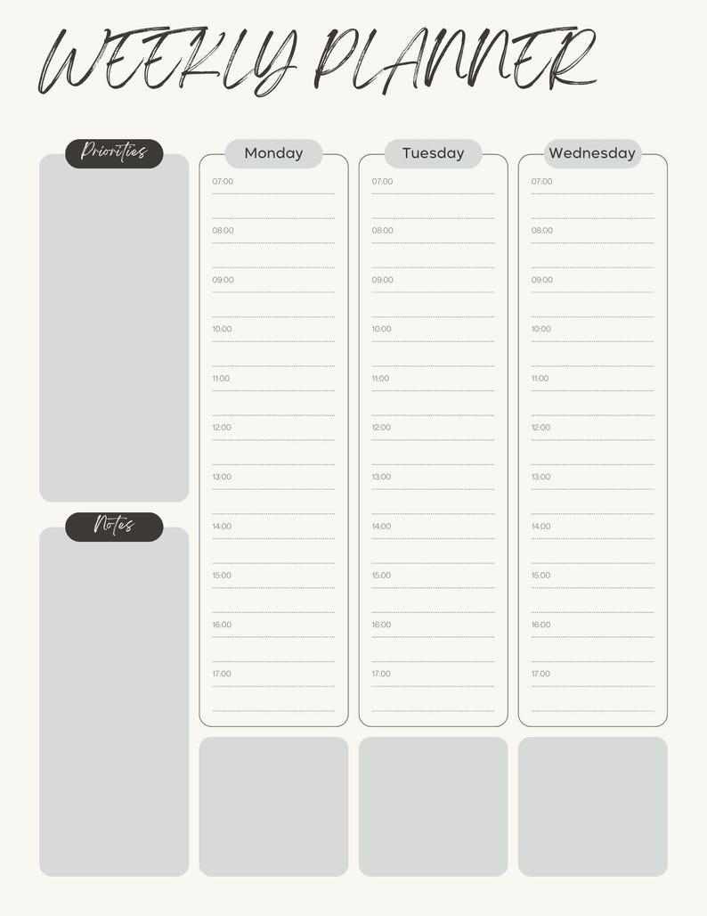 Weekly Planner for More Structure & Productivity - Organize Your Week ...