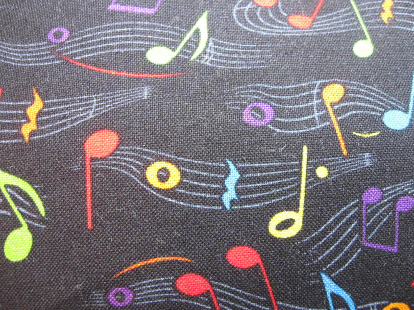 Padded Makeup Jewelry Bag in Bright Music Notes Print - Etsy