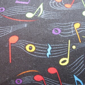 Padded Makeup Jewelry Bag in Bright Music Notes Print - Etsy