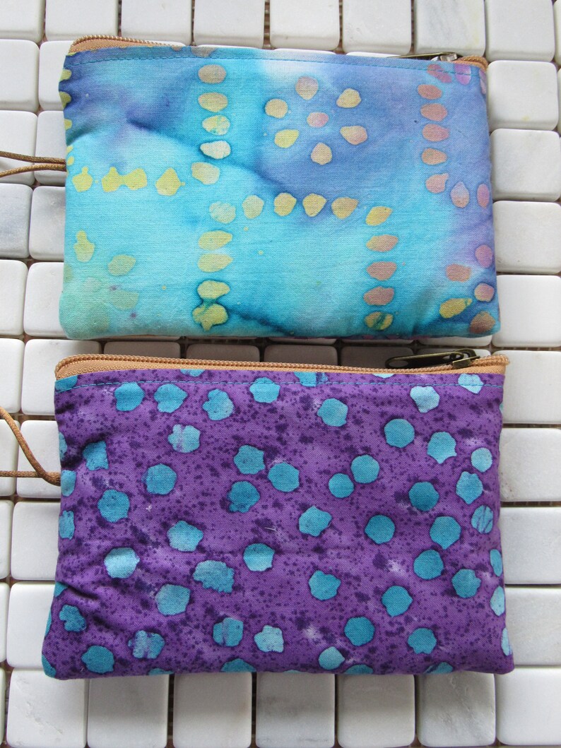 Batik Set of Padded Zipper Bags - Etsy