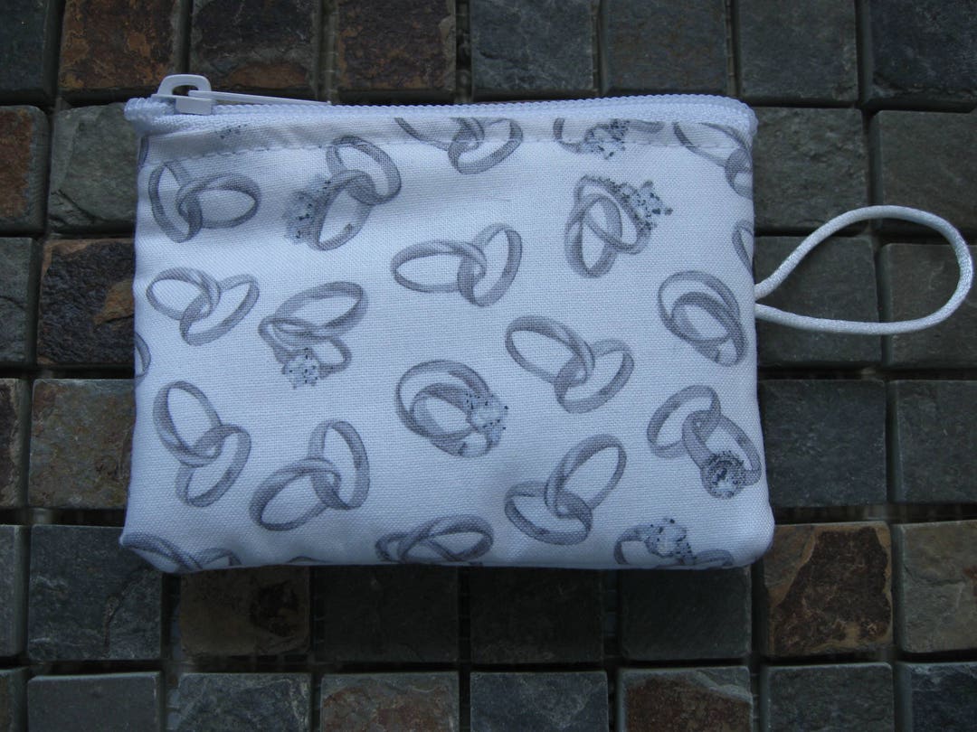 Silver Wedding Rings Print Mini Pouch Coin Purse Gift Card Bag - Etsy