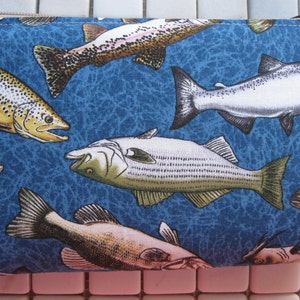 Fish Print Large Padded Bag - Etsy