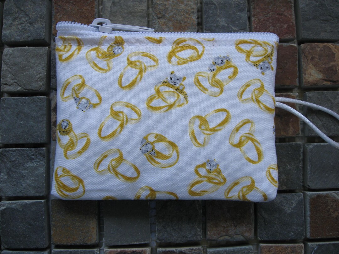 Gold Wedding Rings Print Mini Pouch Coin Purse Gift Card Bag - Etsy