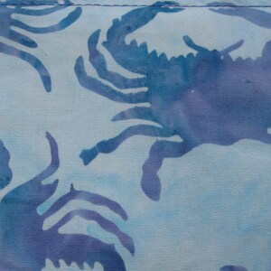 Padded Bag in Blue Crab Batik Print - Etsy