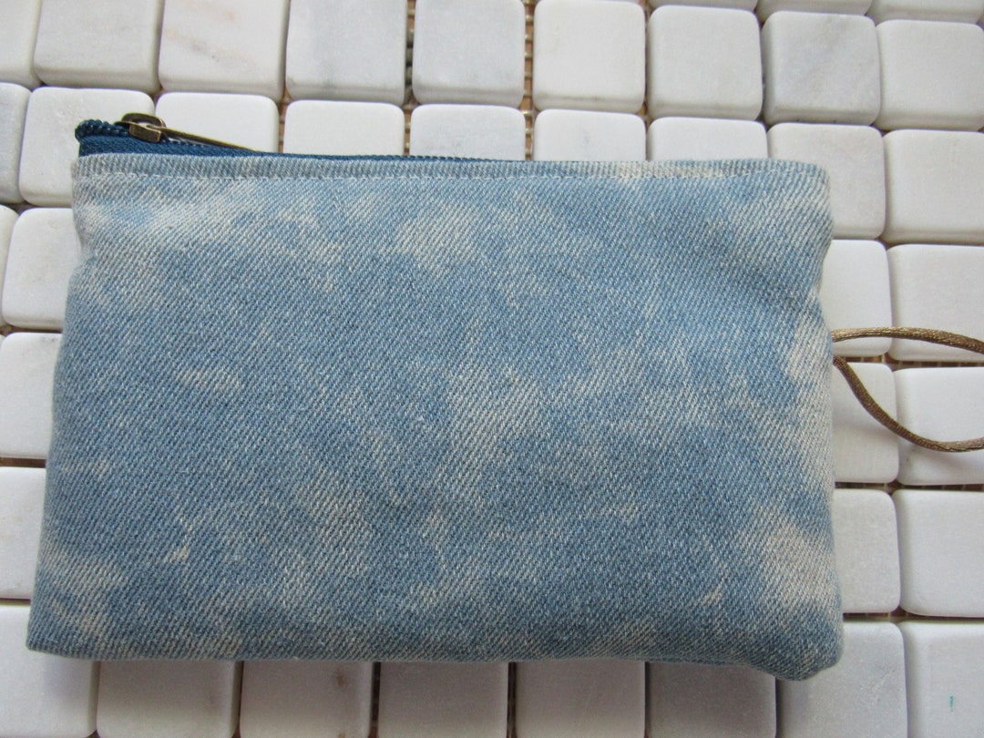 Denim Padded Zipper Bag - Etsy