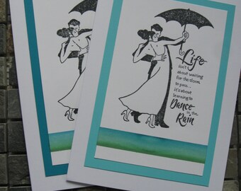 Life Dance in the Rain Cards | Etsy