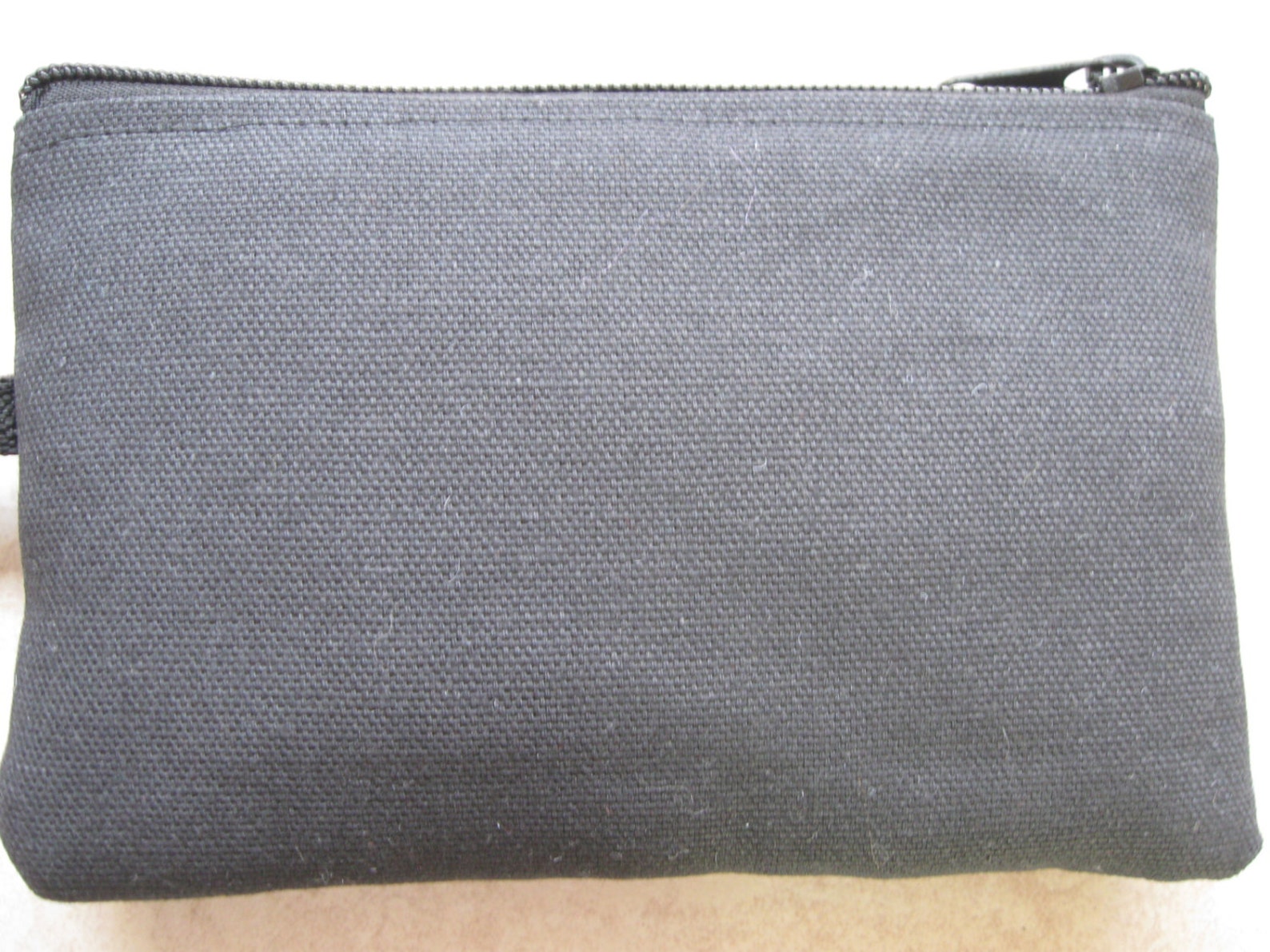 Padded Zipper Pouch in Black Duck Canvas - Etsy