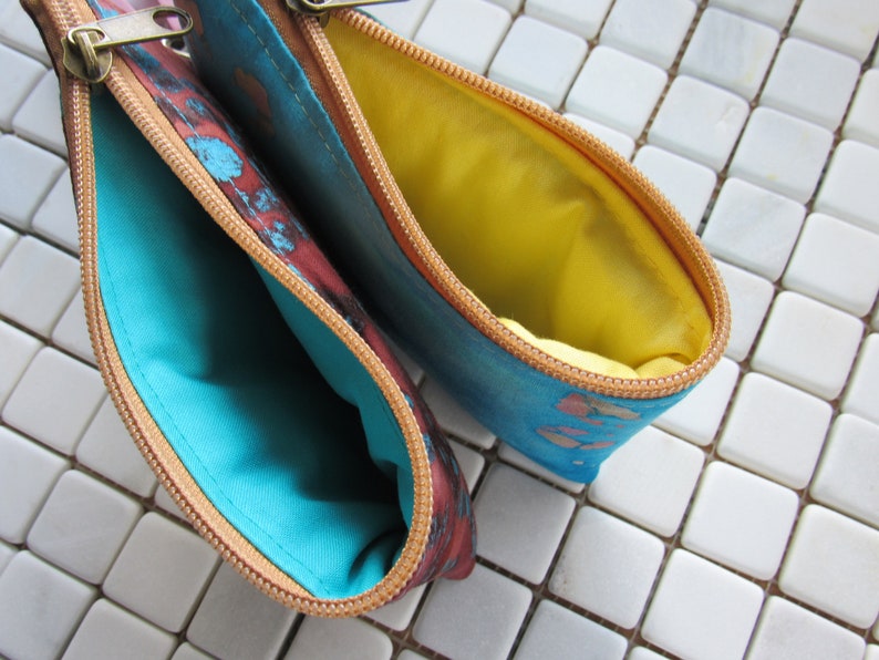 Batik Set of Padded Zipper Bags - Etsy