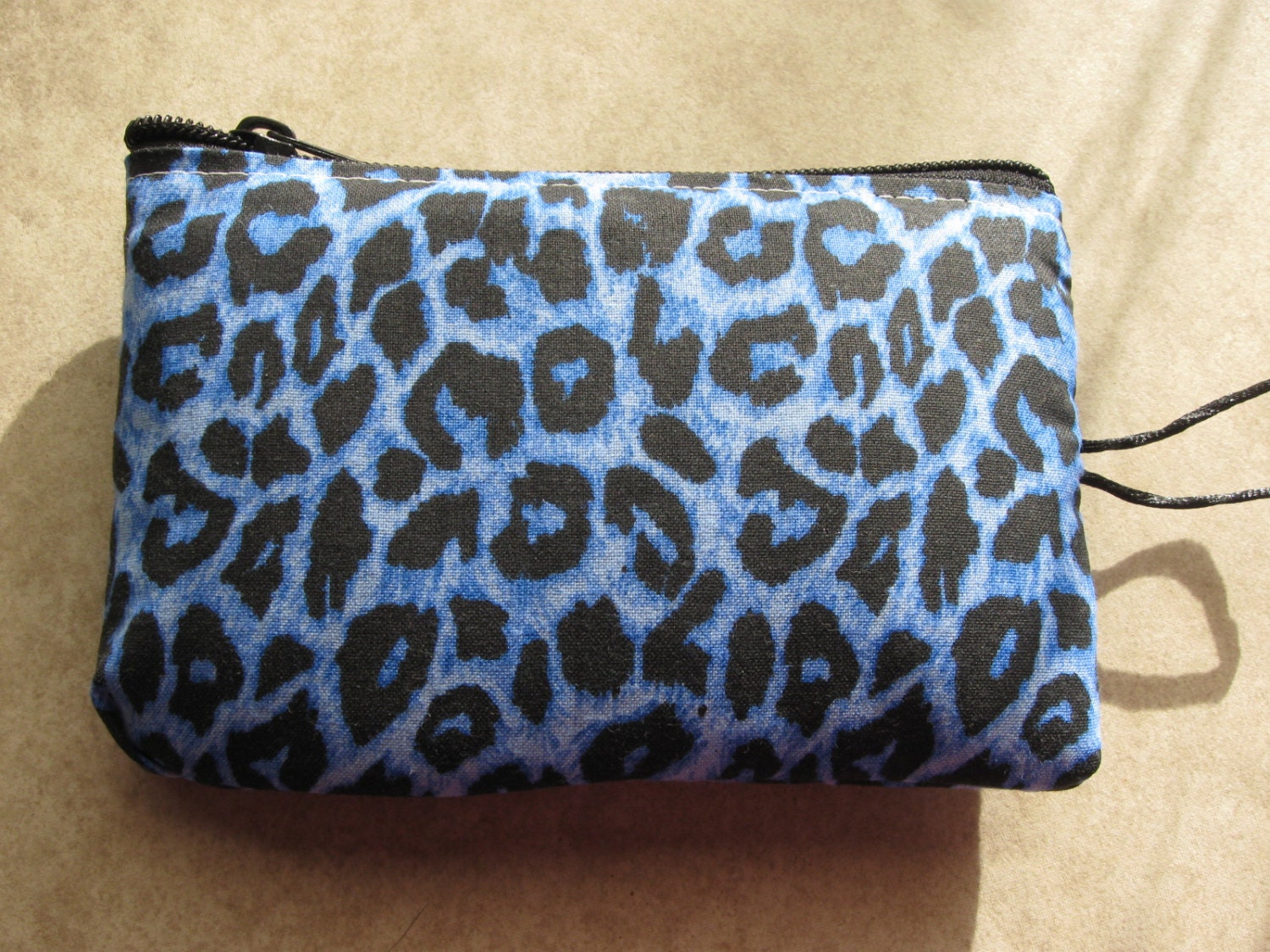 Blue Animal Print Padded Zipper Bag - Etsy