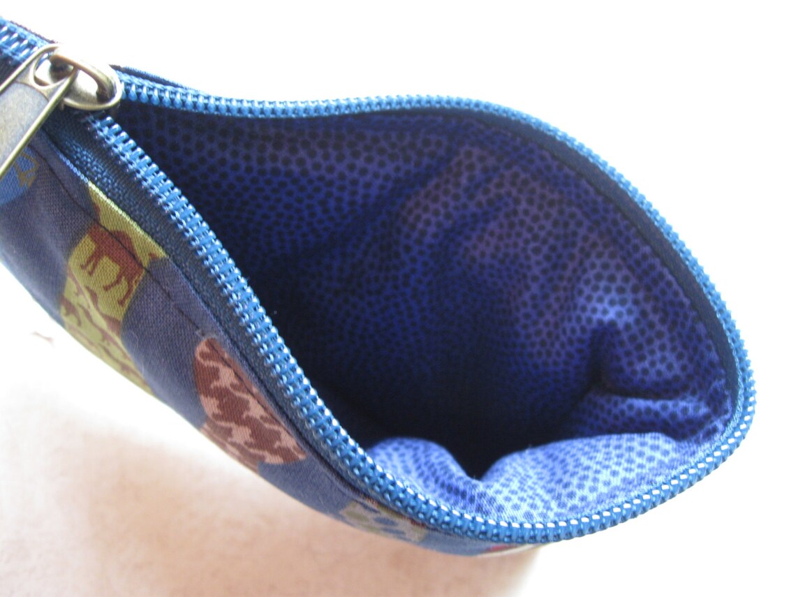 Blue Necktie Padded Handy Zipper Bag - Etsy