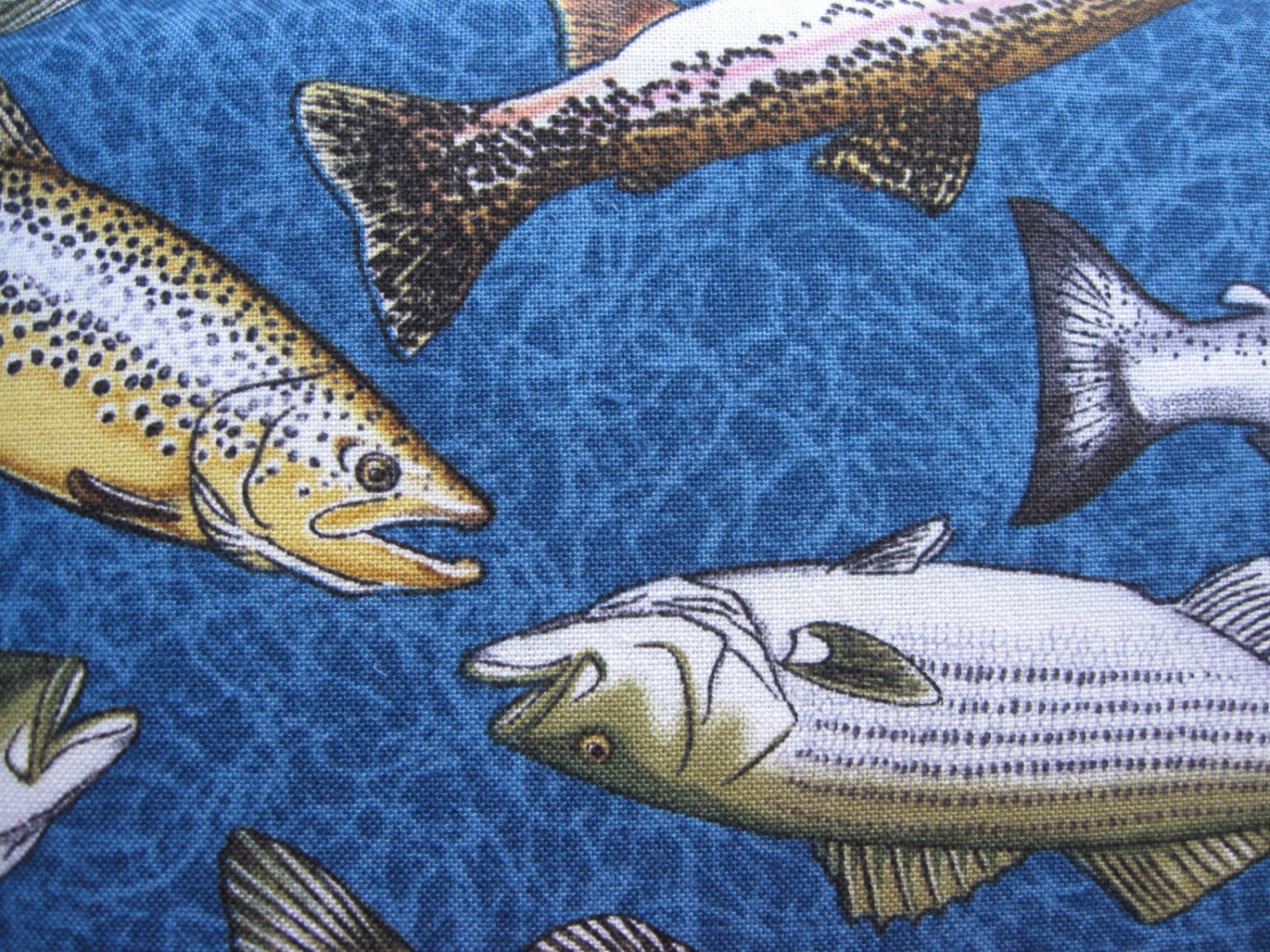 Fish Print Large Padded Bag - Etsy