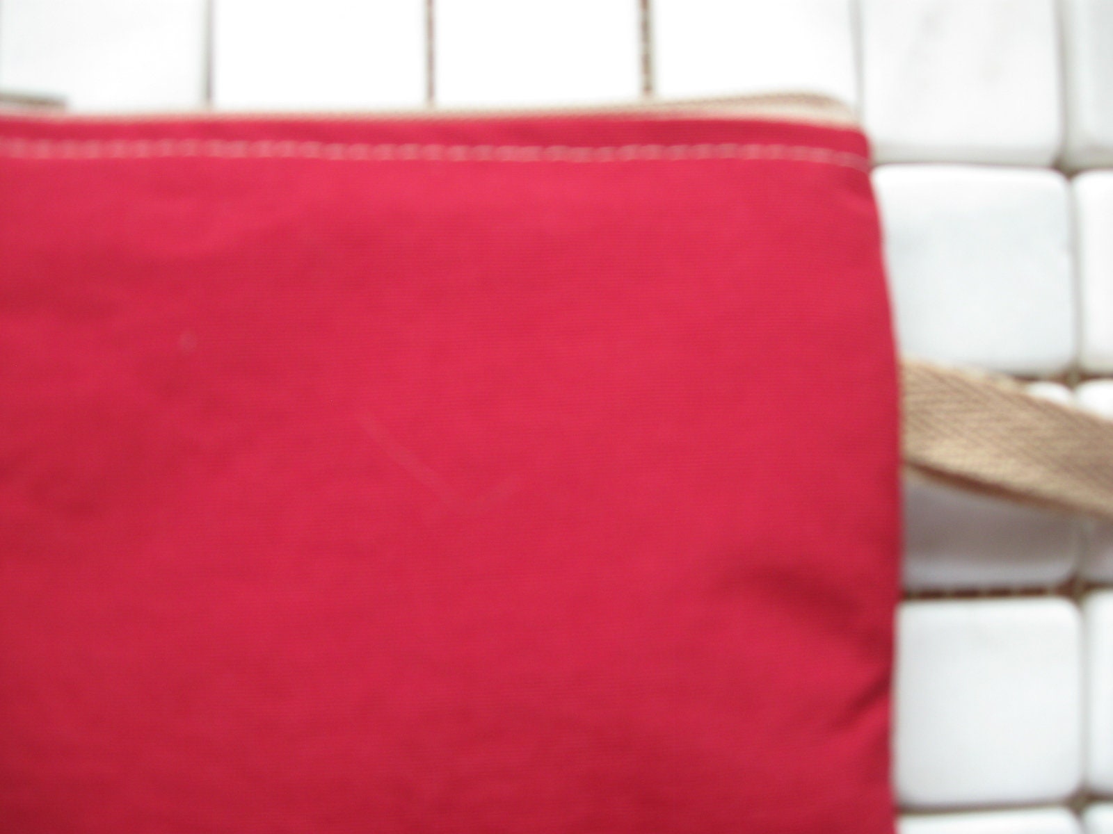 Padded Zipper Pouch in Red Outdoor Nylon - Etsy