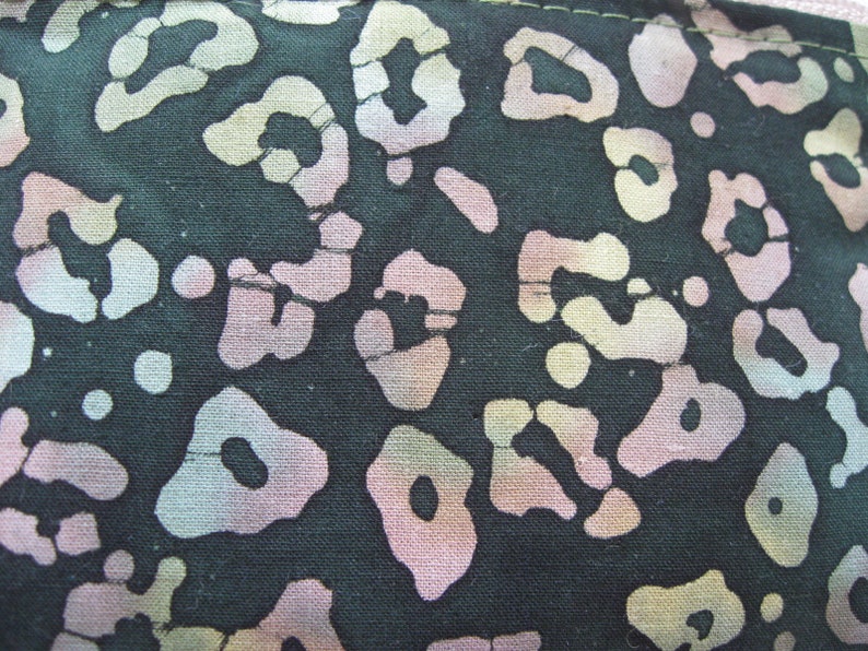 Green Animal Print Batik Mini Zipper Bag - Etsy