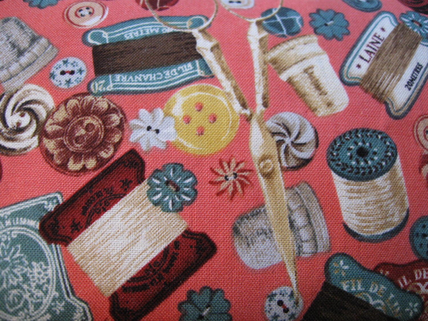 Sewing Print Padded Zipper Bag - Etsy