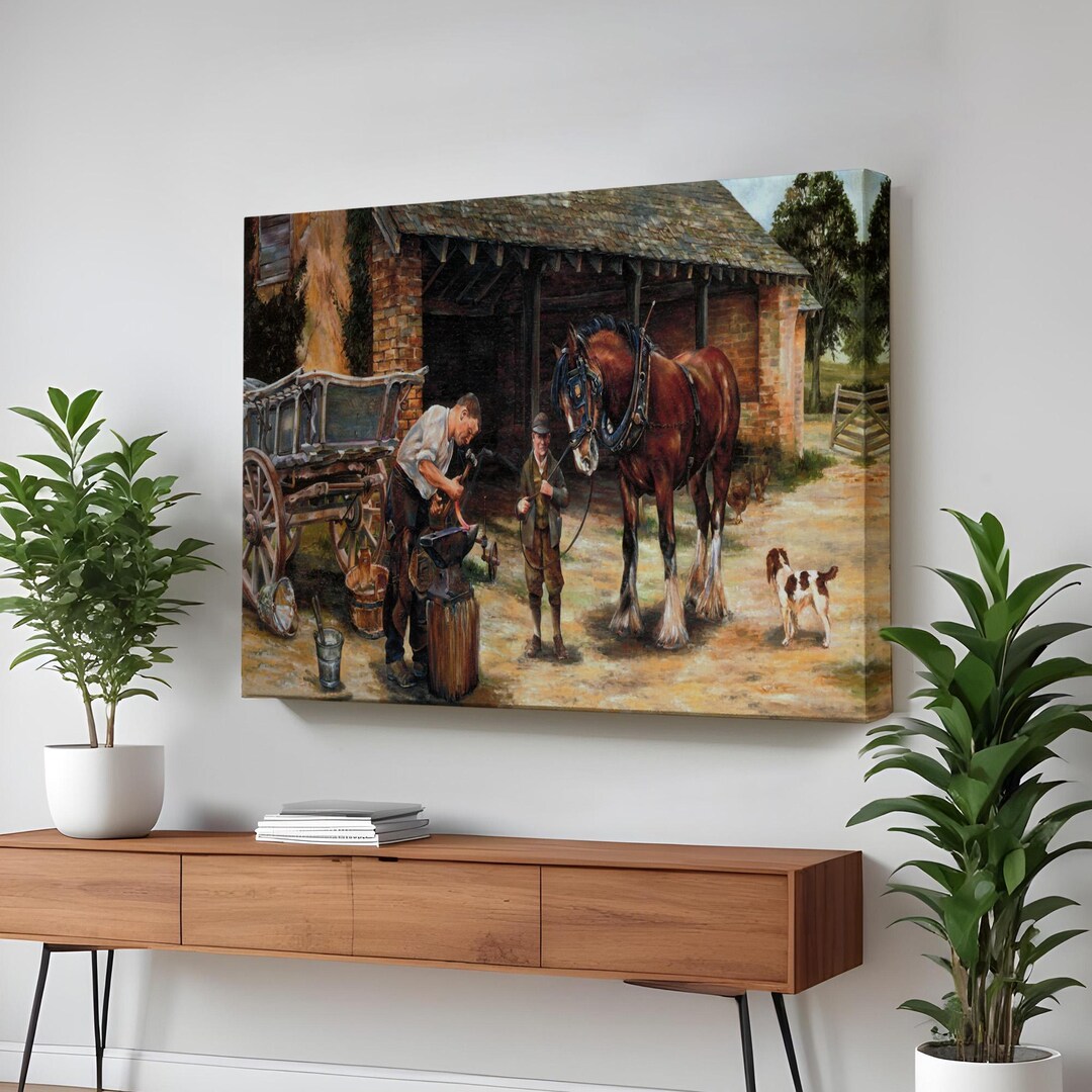 Medieval German Village Life Art, Home Decor Canvas, Canvas Room Decor ...