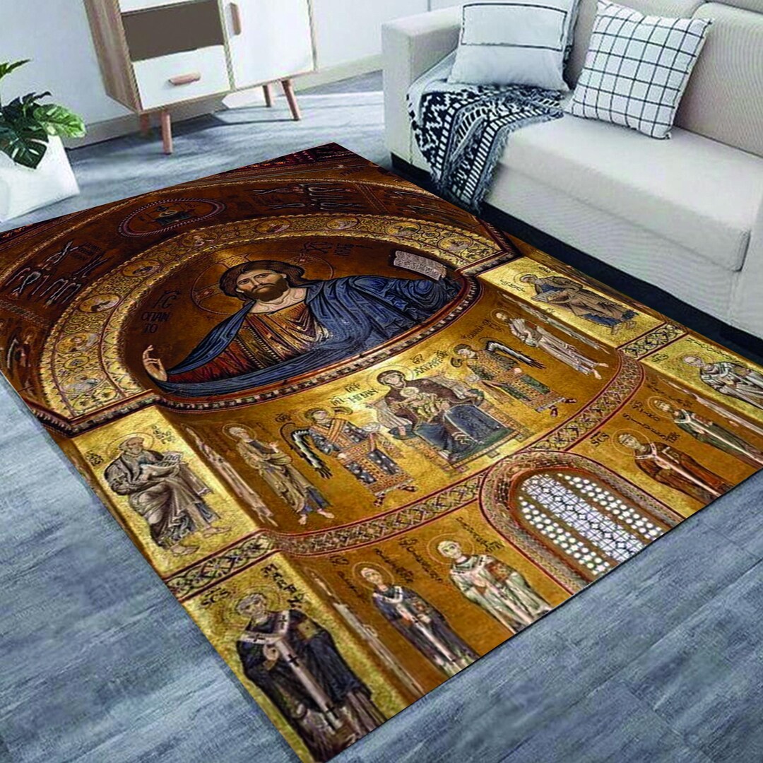 Apostles of Jesus Rug,bible Scenes Rug,interior View of Church Rug ...