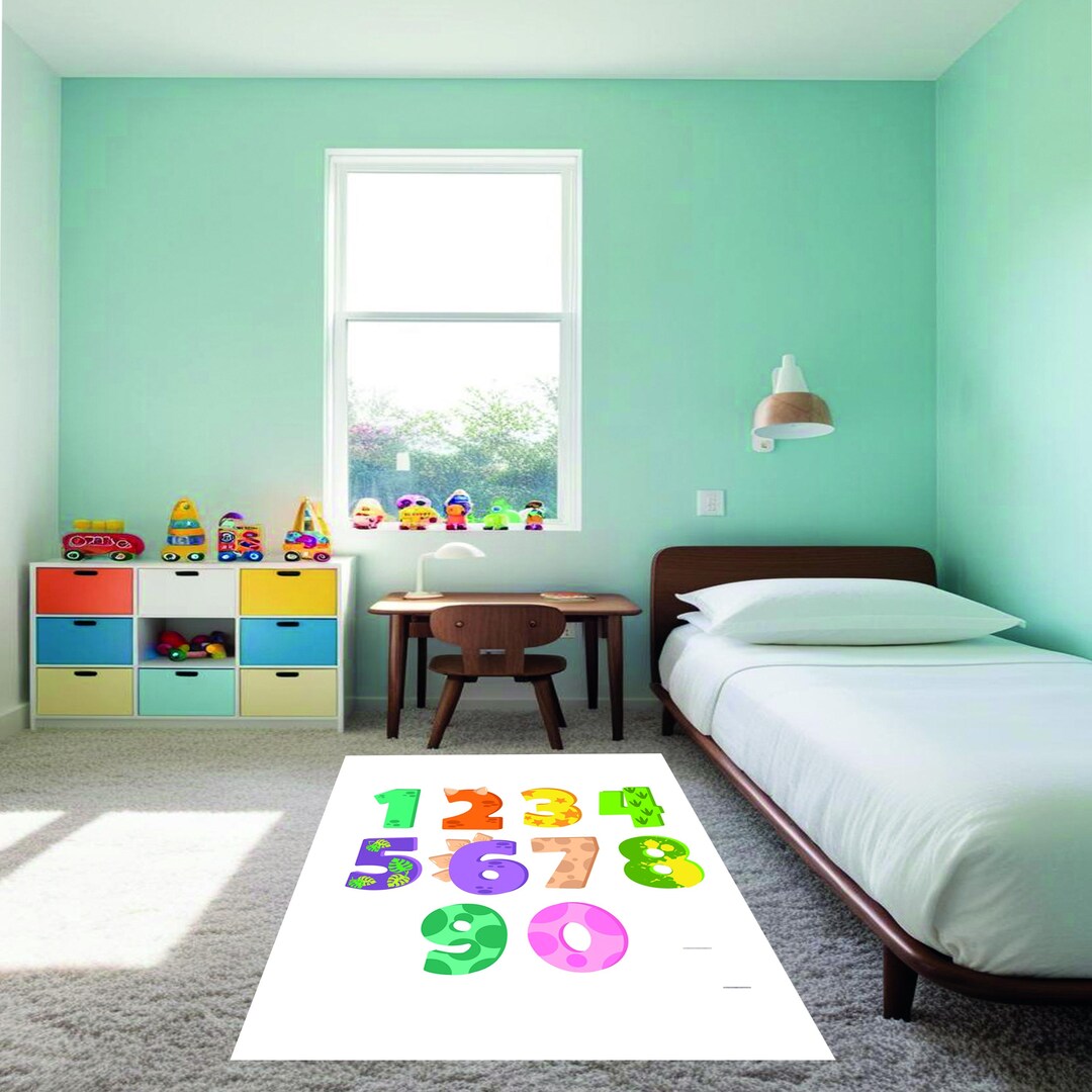 Educational Rug,learning Numbers Rug, Number Nursery Rug,personalized ...