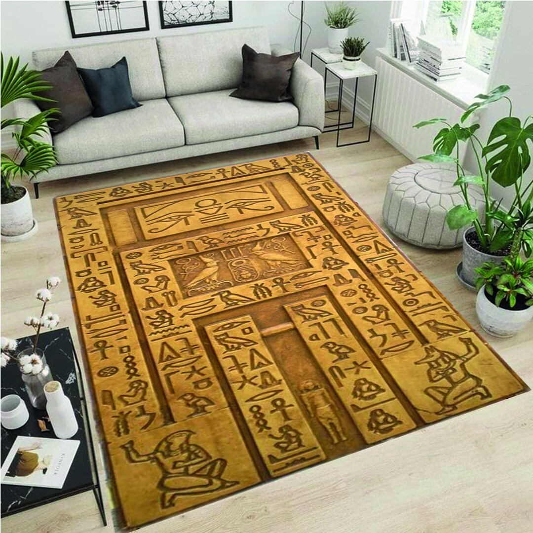 Ancient Egyptian Script Rug,egypt Rug,ancient Egypt Rug,anubis Rug ...