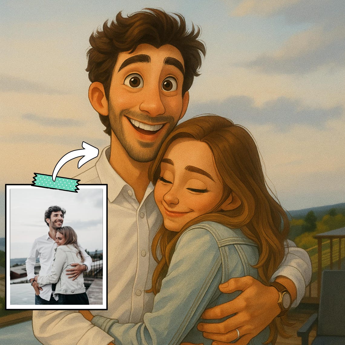 Custom Pixar Portrait Digital, 3D Cartoon Portrait From Photo, Family ...