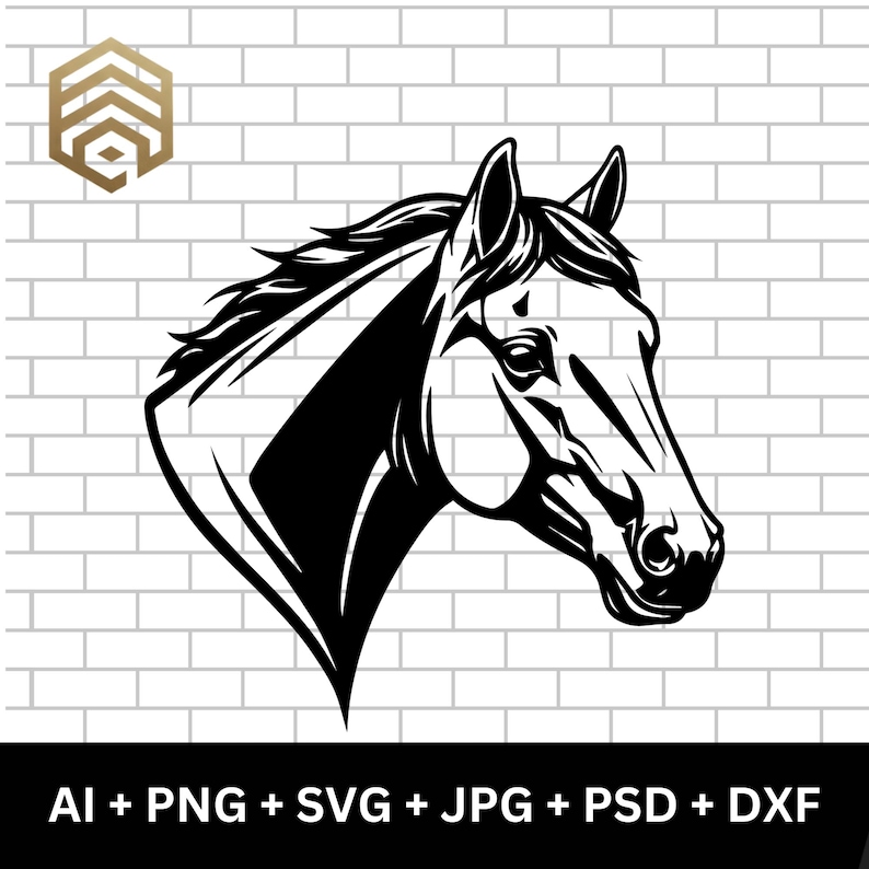 Tribal Horse Head SVG, PNG, Clipart - Tattoo Design (digital Download ...