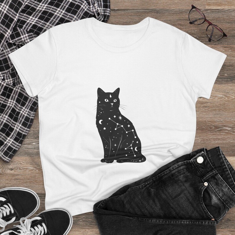 Mystical Cat SVG PNG Bundle Constellation Moon Star Clipart Celestial ...