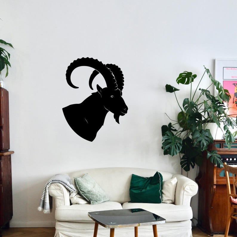 IBEX Head SVG Clipart Digital Download PNG Wild Goat Silhouette Cut ...