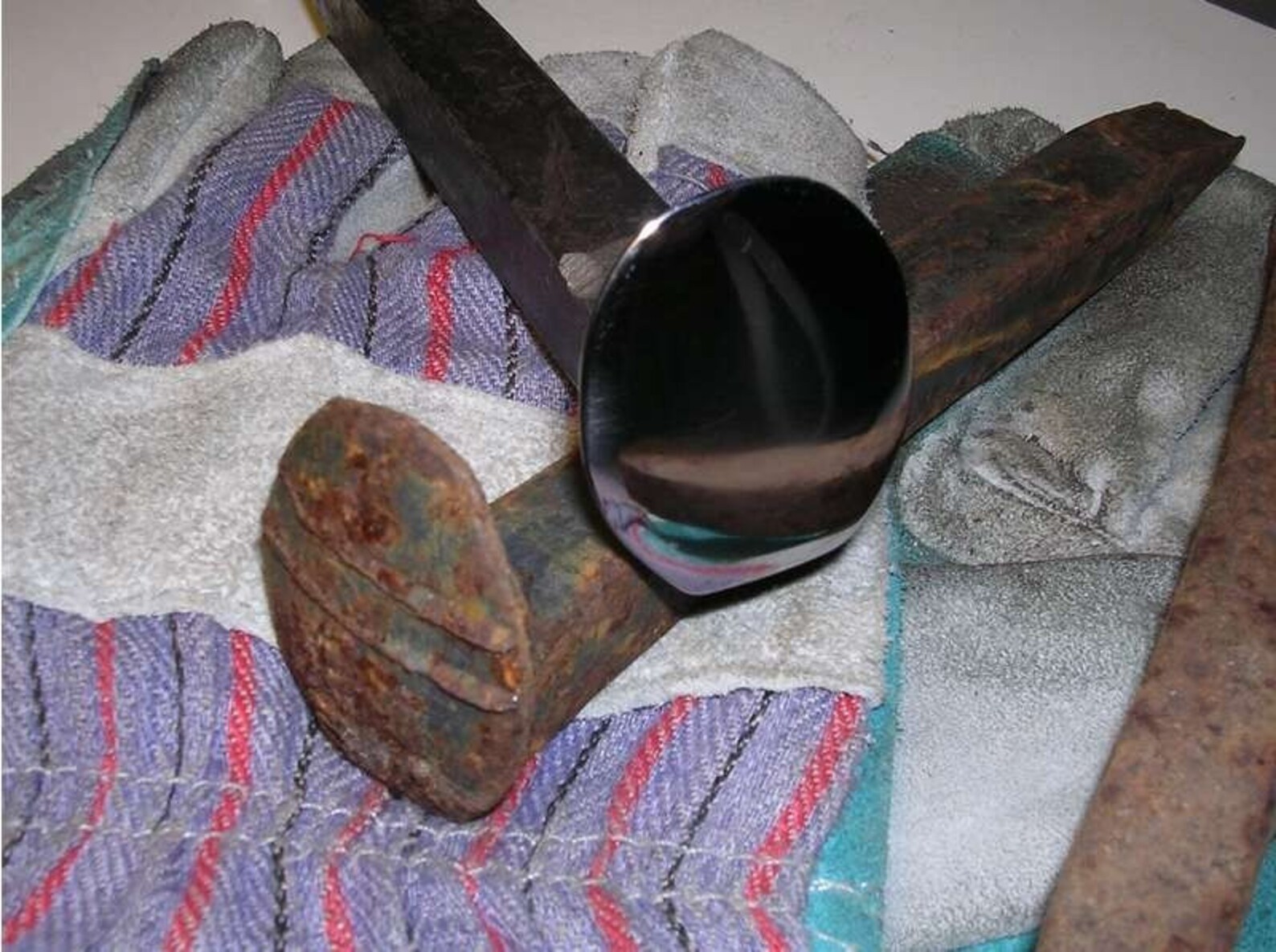 Flat Head Stake Hand Made From a Railroad Spike | Etsy