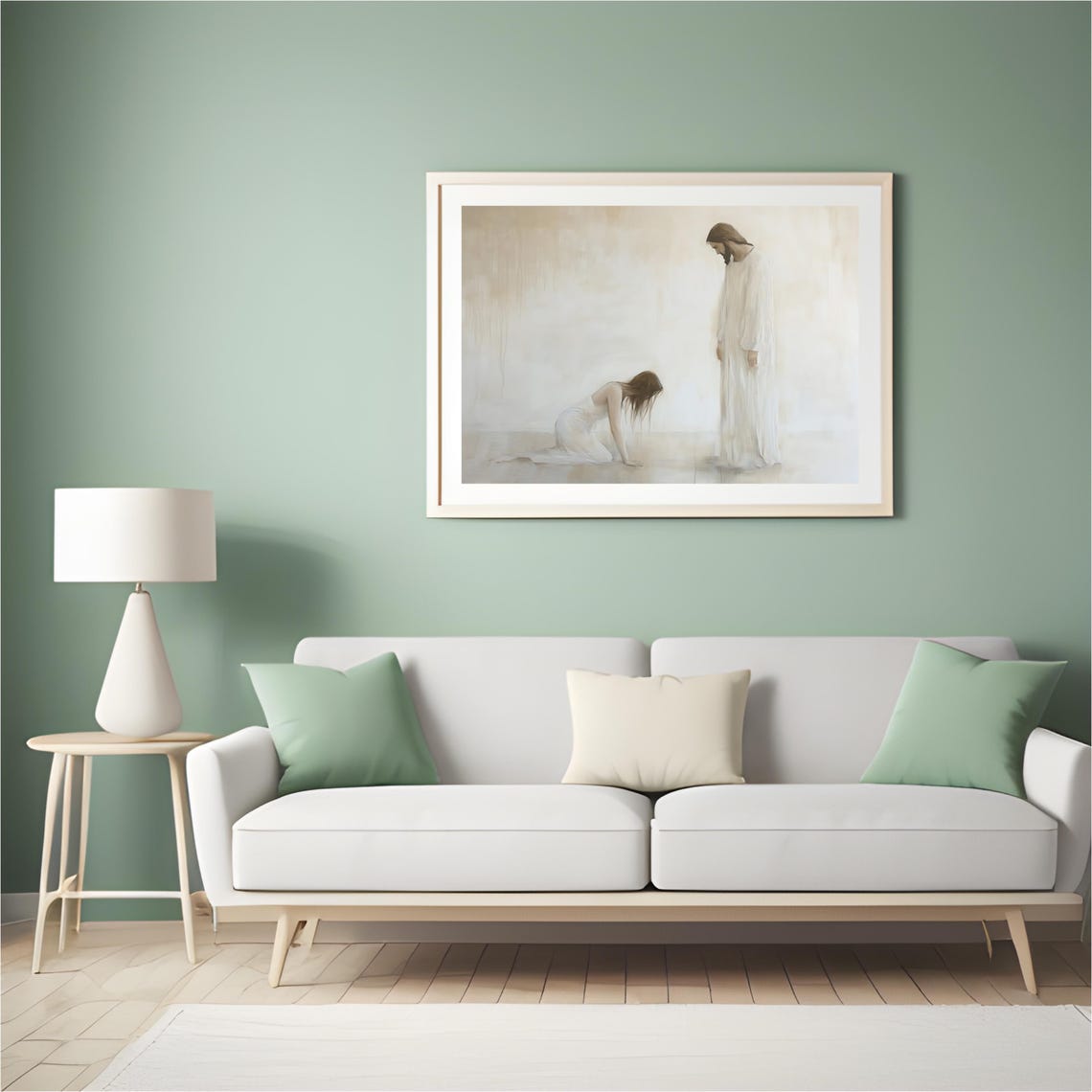 Jesus Heals Woman | Printable Christian Wall Art, Jesus Miracle, Jesus ...