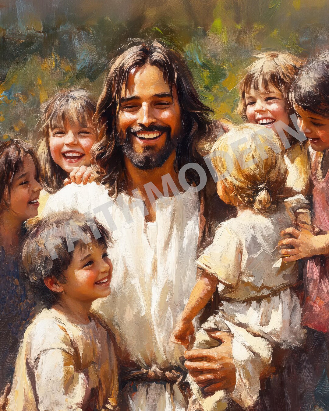 10 Digital Downloads of Jesus With Children | Jesus Teaching Kids ...