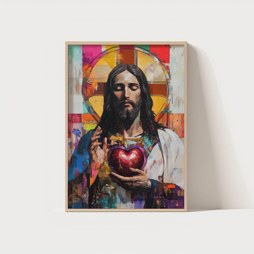 Sacred Heart of Jesus | Modern Jesus Art, Jesus Sacred Heart, Sacred ...