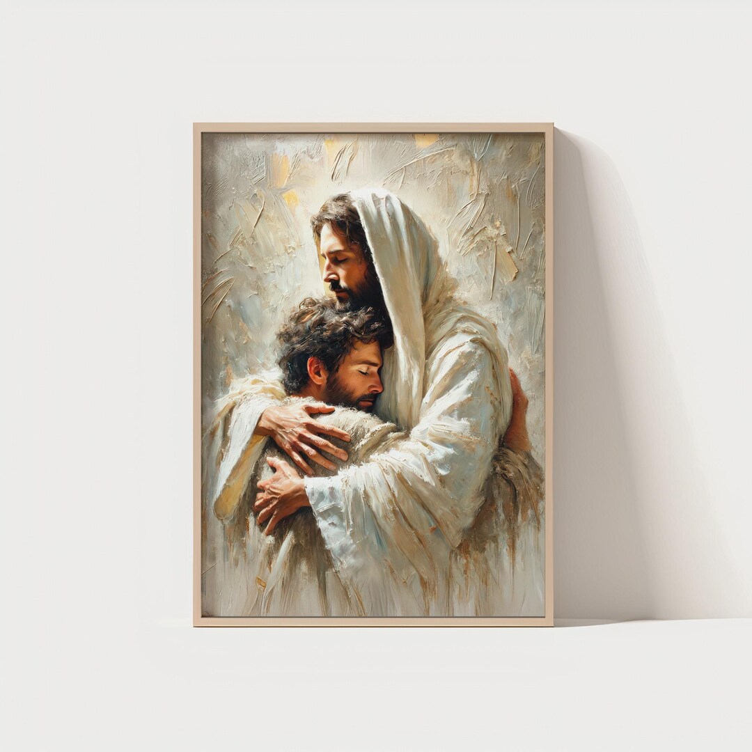 Savior’s Embrace |jesus Loves You,jesus Hugging Man, Jesus Healing ...