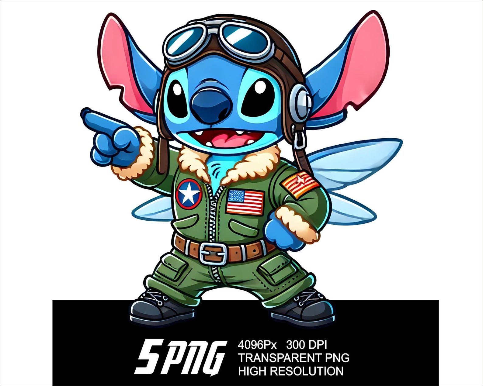 5 PNG Stitch Top Pilot Design Hero Stitch Pilot Png High Resolution ...