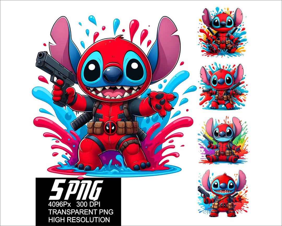5 PNG Stitch Deadpool Hero Design Heroes Stitch Png High Resolution ...