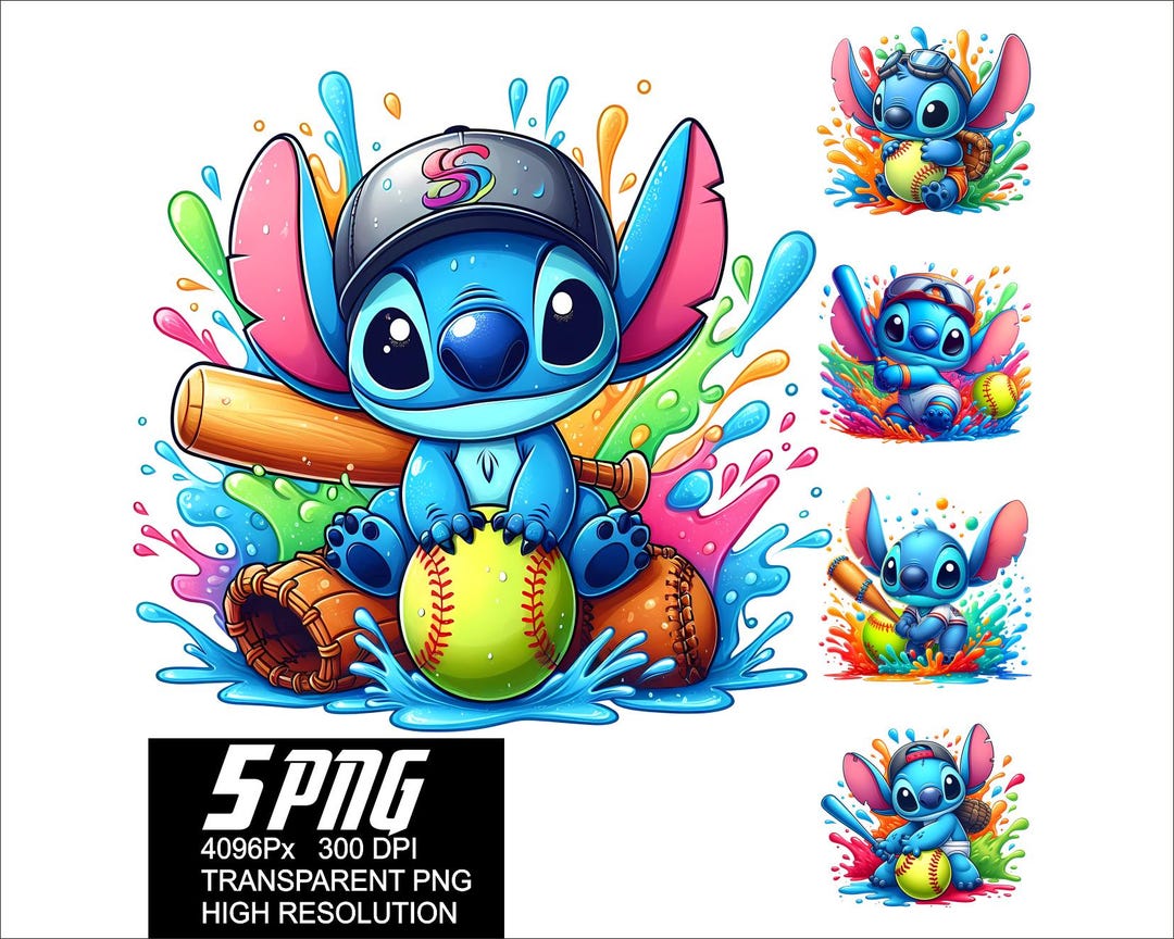 5 PNG Baby Stitch Softball Design Softball Stitch Png High Resolution ...