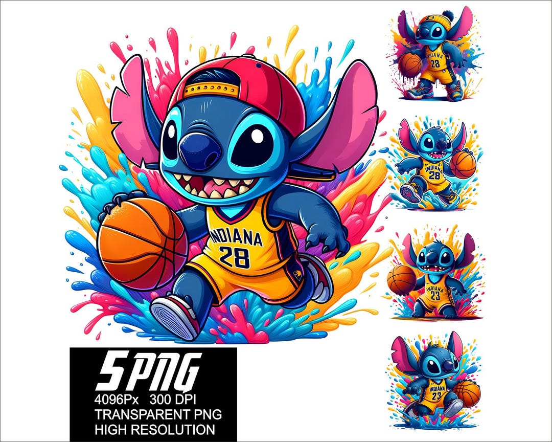 5 PNG Stitch Pacers Basketball Design Pacers Stitch Png High Resolution ...