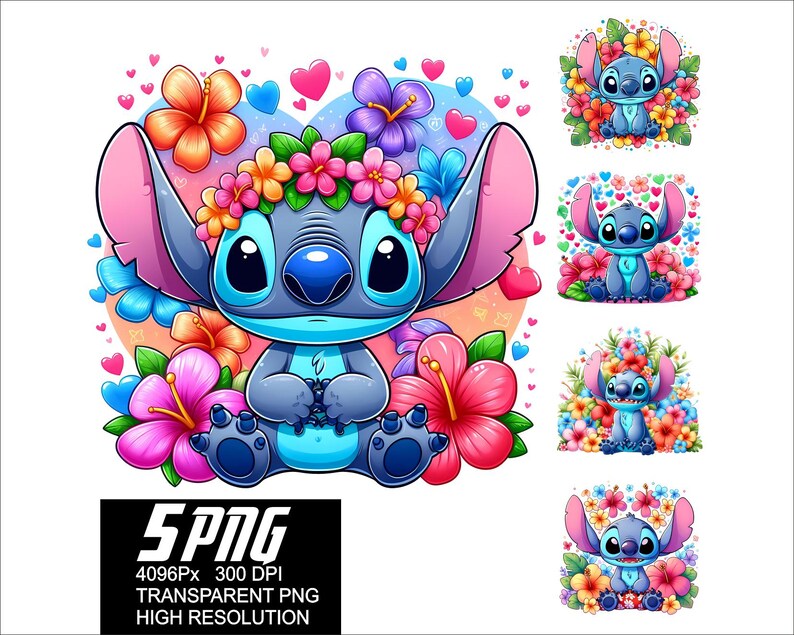 5 PNG Stitch Flowers Design Stitch Love Flowers Png High Resolution ...