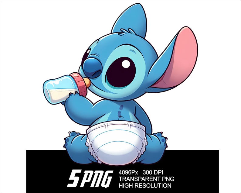 5 PNG Stitch Baby Milk Design Baby Stitch High Resolution 4096px ...